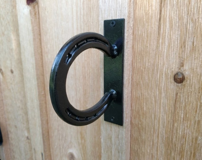 Repurposed Horseshoe Barn Door Handle - Rustic Farmhouse Pull Handle ...