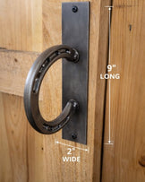 Repurposed Horseshoe Barn Door Handle - Rustic Farmhouse Pull Handle ...